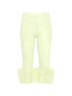 Issey Miyake Ribbed-knit Cropped Trousers