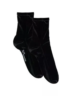 Noir Kei Ninomiya Logo-print Velour Socks