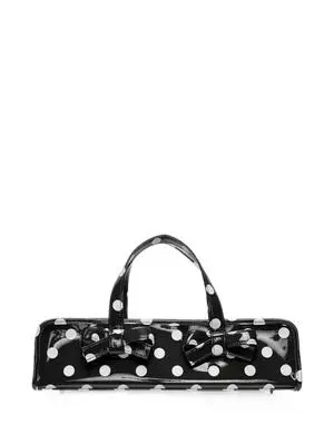 Comme Des Garçons Polka-dot Bow-embellished Tote Bag - Black