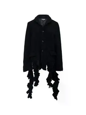 Comme Des Garçons Ruffled Tweed Jacket
