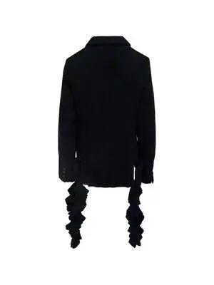 Comme Des Garçons Ruffled Tweed Jacket