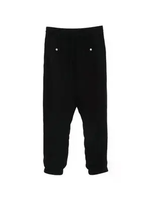 Rick Owens Drawstring Zip-detail Cropped Trousers - Black