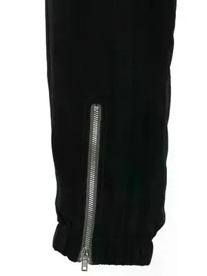 Rick Owens Drawstring Zip-detail Cropped Trousers - Black