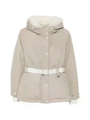 YVES SALOMON Belted Hooded Coat