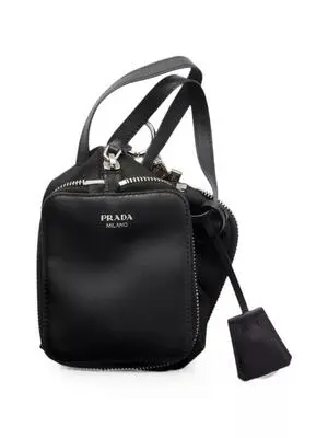 Prada Re-nylon And Leather Foldable Mini Duffel Bag