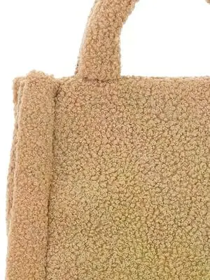 COLMAR Teddy-effect Logo-patch Tote Bag - Neutrals