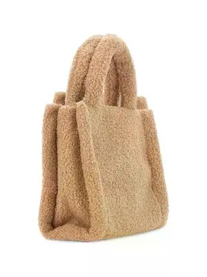 COLMAR Teddy-effect Logo-patch Tote Bag - Neutrals