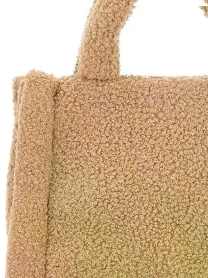 COLMAR Teddy-effect Logo-patch Tote Bag - Neutrals