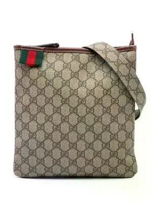 Gucci 2016-2026 Gg Supreme Web Crossbody Bag - Neutrals