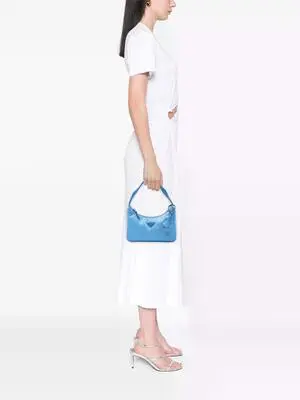 Prada Mini Tessuto Re-edition 2000 Shoulder Bag - Blue
