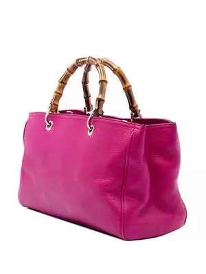 Gucci Calfskin Bamboo Shopper Satchel