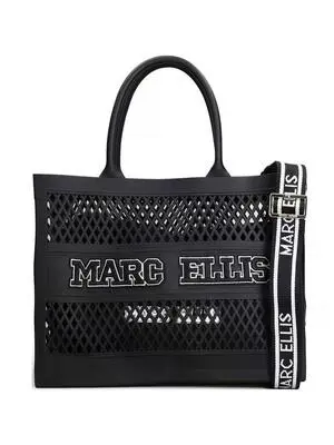 MARC ELLIS Logo-patch Perforated Tote Bag