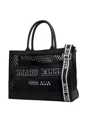 MARC ELLIS Logo-patch Perforated Tote Bag