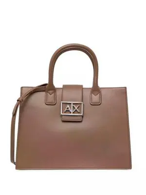 Armani Exchange Logo-plaque Tote Bag - Neutrals