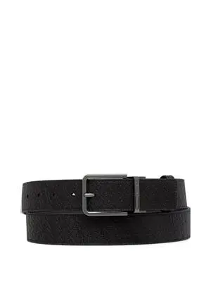 Armani Exchange Reversible Logo-embossed Belt - Black