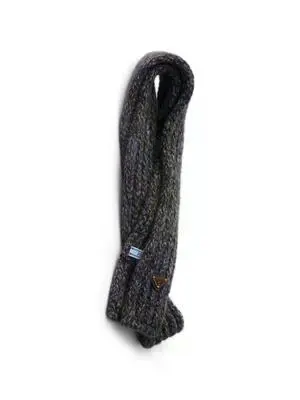 Prada Wool And Mouliné Cashmere Scarf - Brown