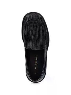 Filling Pieces Woven Leather Loafers