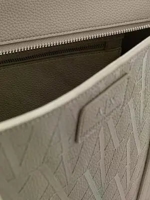 Armani Exchange Monogram-embossed Logo-plaque Tote Bag