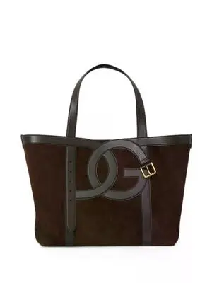 Dolce & Gabbana Dg Buckle Suede Tote Bag