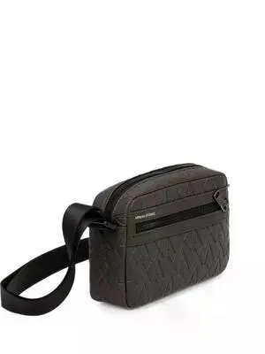 Armani Exchange Monogram-debossed Messenger Bag - Brown