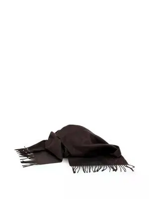 Max Mara Monogram Fringed Scarf - Brown