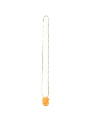 JUN/NAKAYAMA Sculpted-pendant Ball-chain Necklace - Orange