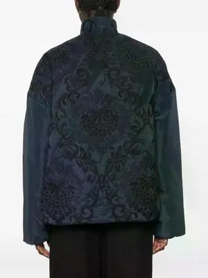 WHYCI MILANO Damask-embroidered High-neck Jacket