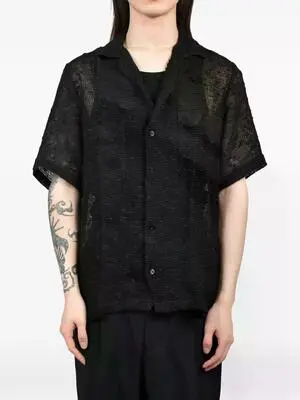 CMMN SWDN Dexter Mesh-knit Shirt