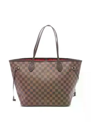 LOUIS VUITTON Neverfull Damier Ebene Tote Bag - Brown