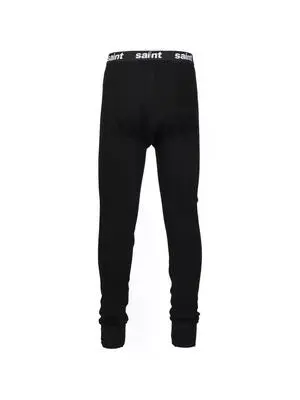 SAINT MXXXXXX Logo-waistband Thermal Leggings - Black