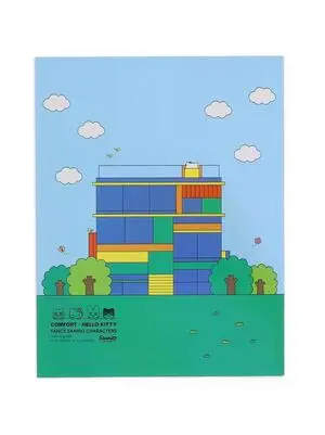 SANRIO Hello Kitty Print Notebook - Blue