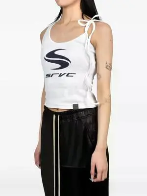 SRVC STUDIO Graphic-print Tie-strap Tank Top