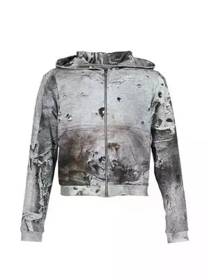 LA MASKARADE Trompe-l'oeil-print Hoodie - Grey