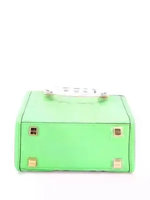 Fendi Sunshine Shopper Zucca Embossed Leather Mini Tote Bag
