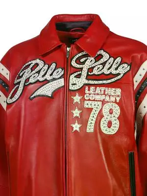 PELLE PELLE Stud-embellished Varsity Jacket
