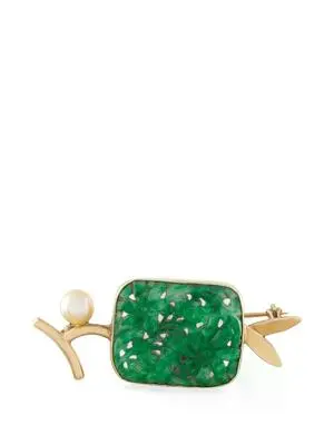 LB EXCLUSIVE Jade And Pearl Brooch