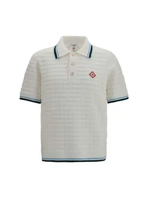Casablanca Short-sleeve Bouclé Polo