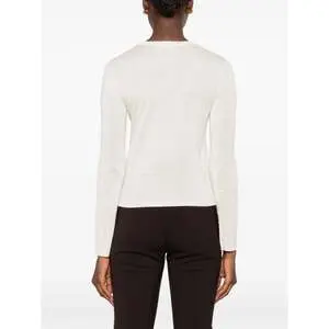 Max Mara Silk And Wool Polka-dot Embellished Top