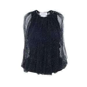 Sportmax Nodo Mesh Top With Crystals - Black