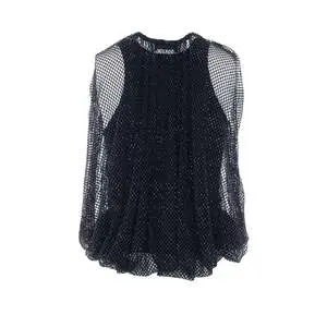 Sportmax Nodo Mesh Top With Crystals