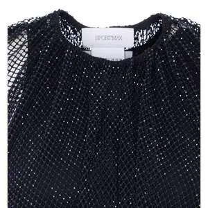 Sportmax Nodo Mesh Top With Crystals