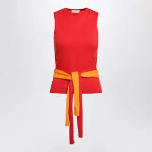 JW Anderson Tank Top With Waist Ties - Red
