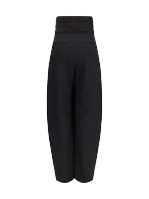 Alaïa Rounded Tuxedo Wool Pants