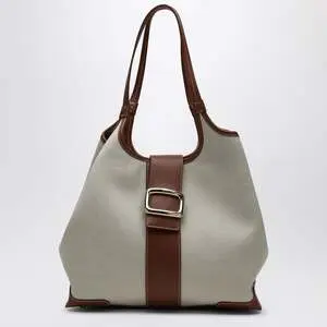 ROGER VIVIER Viv' Choc Medium Shopping Bag - Cream