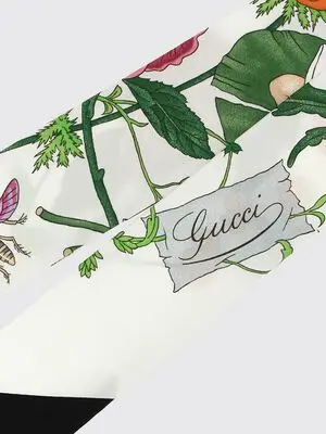 Gucci Floral Print Silk Bandeau