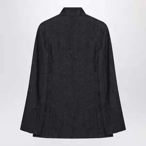 Max Mara Cotton Denim Effect Single Breasted Jacket