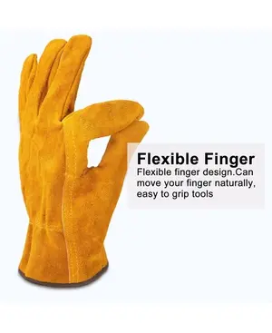 XDOVET Leather Work Gloves