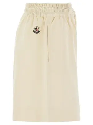 Moncler Cotton Shorts With Logo Patch