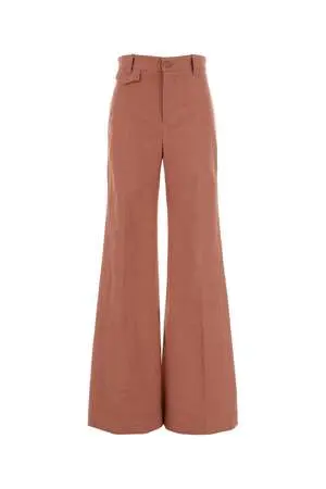 Chloé Dark Cotton Flared Leg Pant