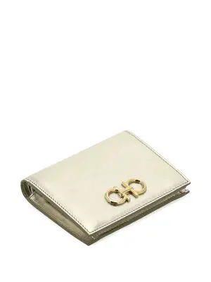 FERRAGAMO Gancini Laminated Leather Compact Wallet